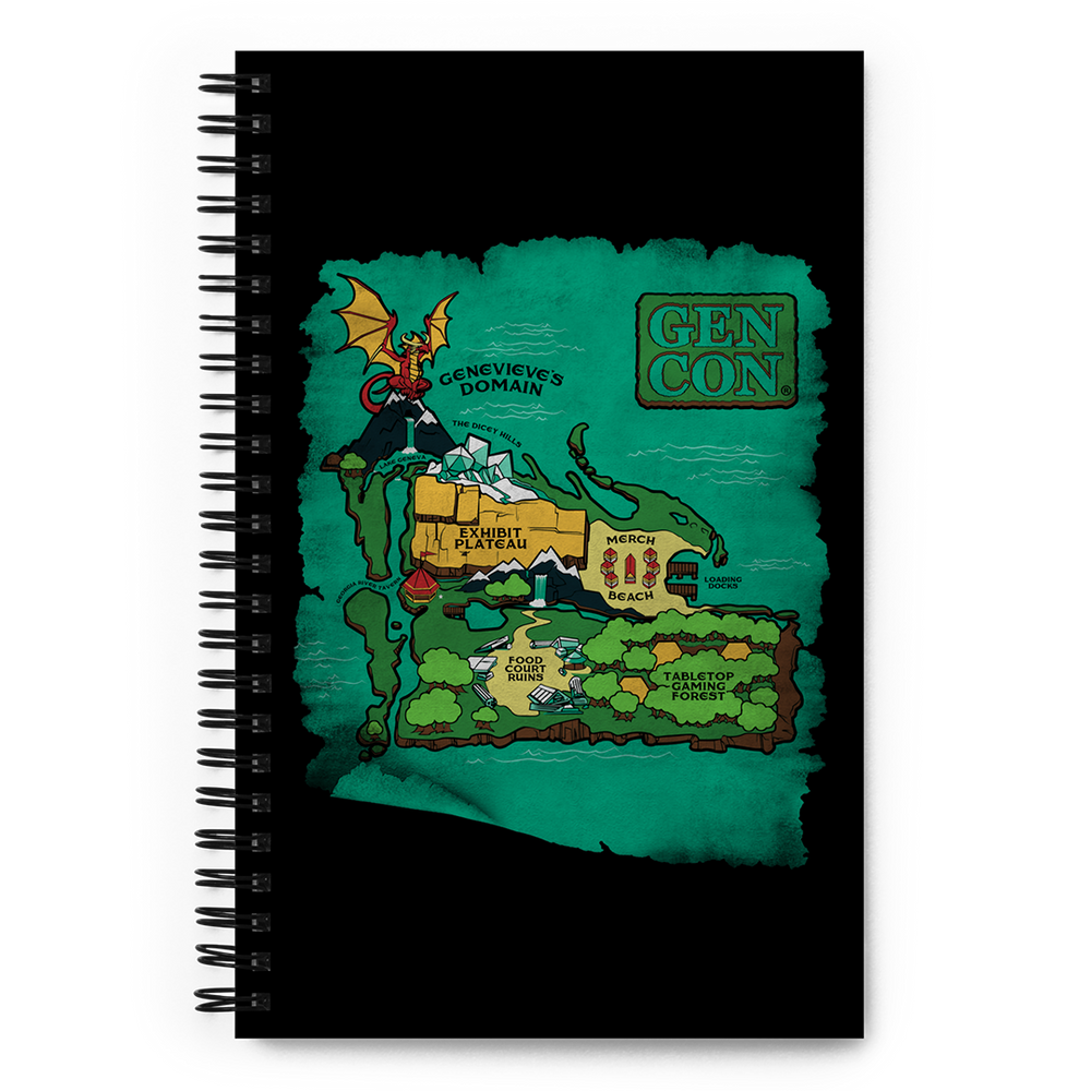 Gen Con Island Map Spiral Notebook | Rollacrit